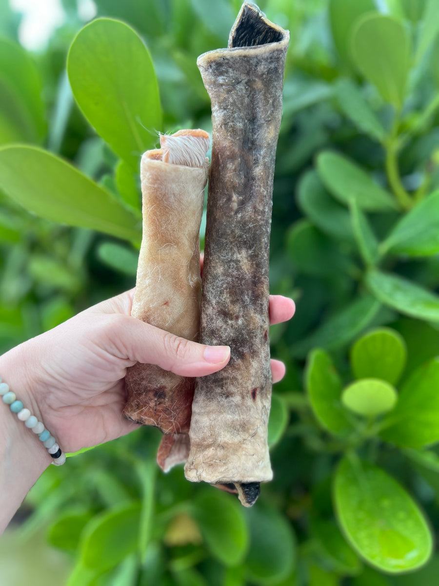 Beef Hid rolls with fur – Wild at Heart Pet Company